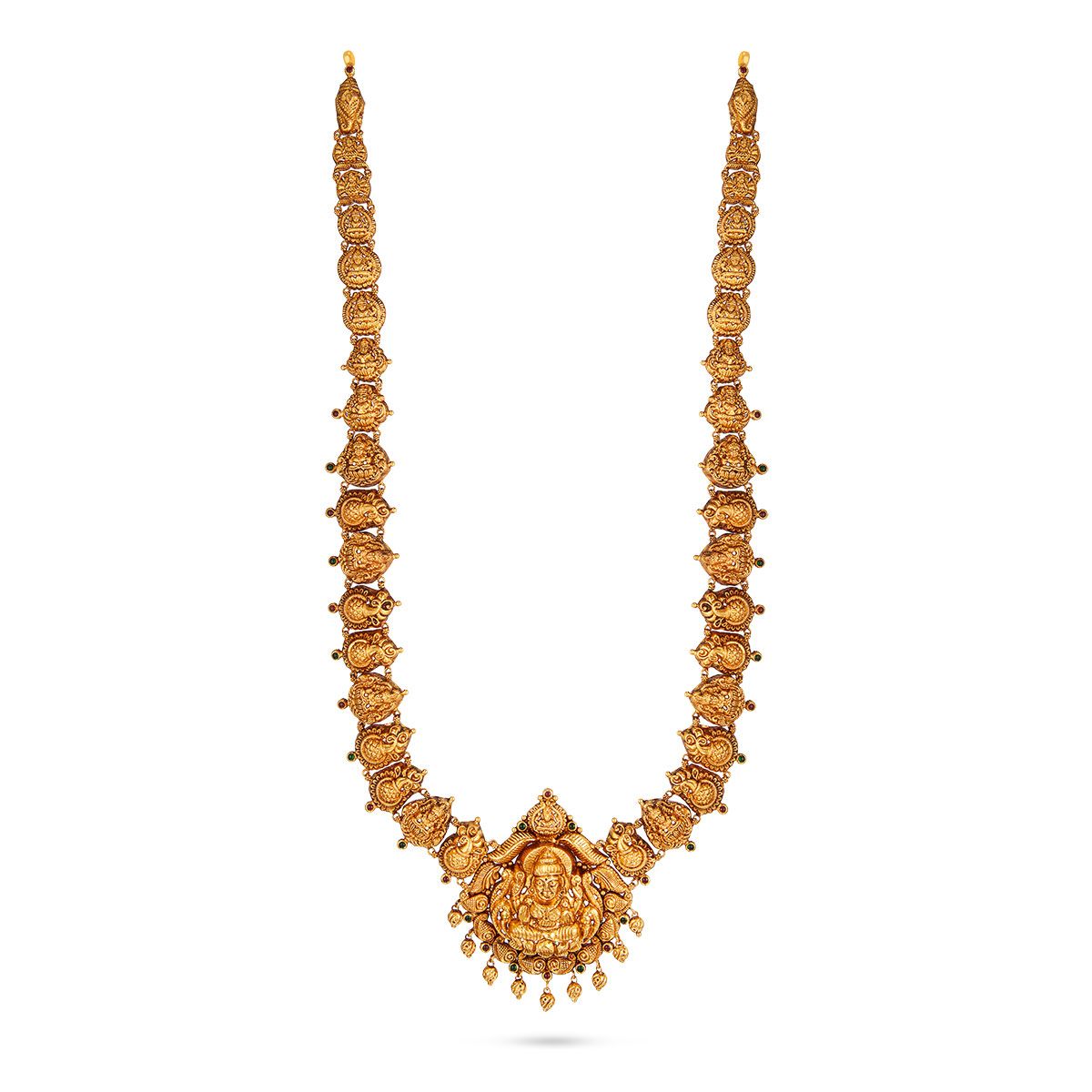 Antique Mayil Malai with Lakshmi Leaf Motif