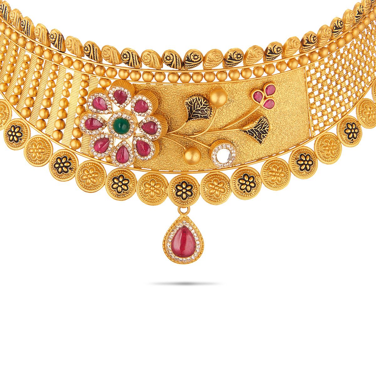 Stunning Gold Antique Choker Necklace